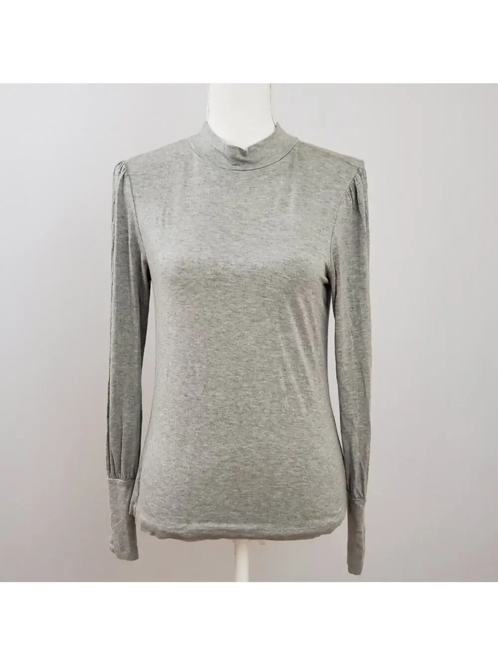 Banana Republic | Tops | Banana Republic Gray Modal Mockneck Puff ...